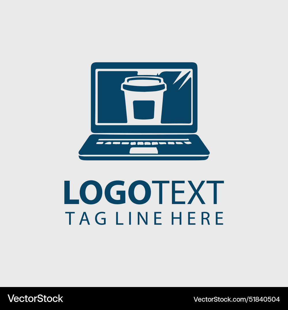 Laptop logo Royalty Free Vector Image - VectorStock