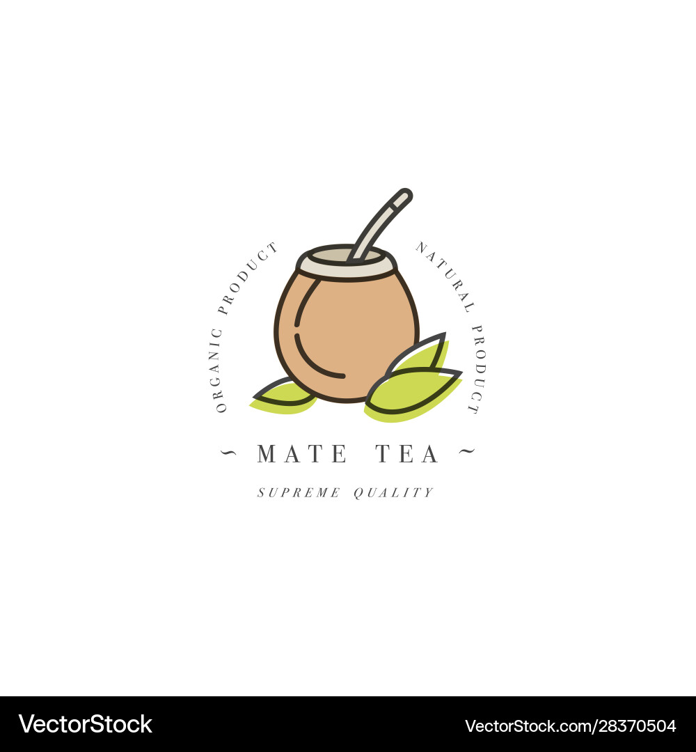 Packaging design template logo and emblem - mate Vector Image