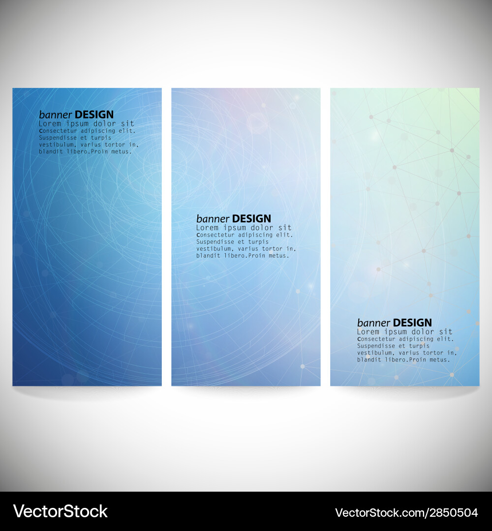 Set of vertical banners conceptual design template
