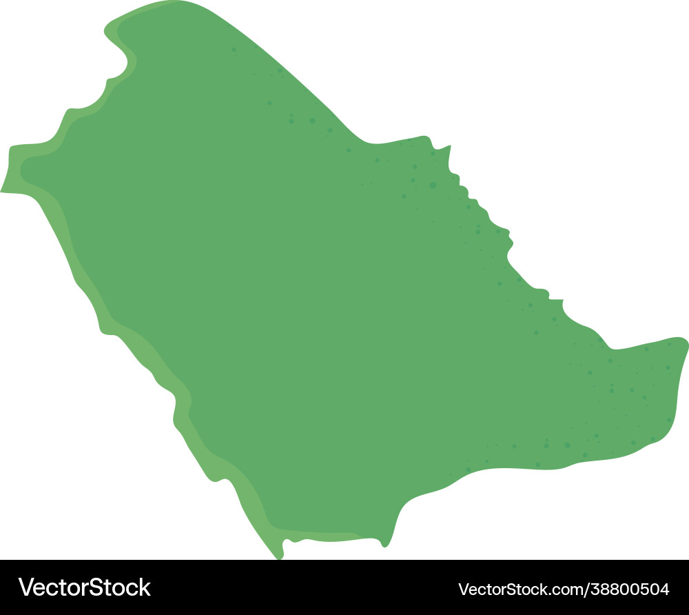 Silhouette map arabia saudi Royalty Free Vector Image