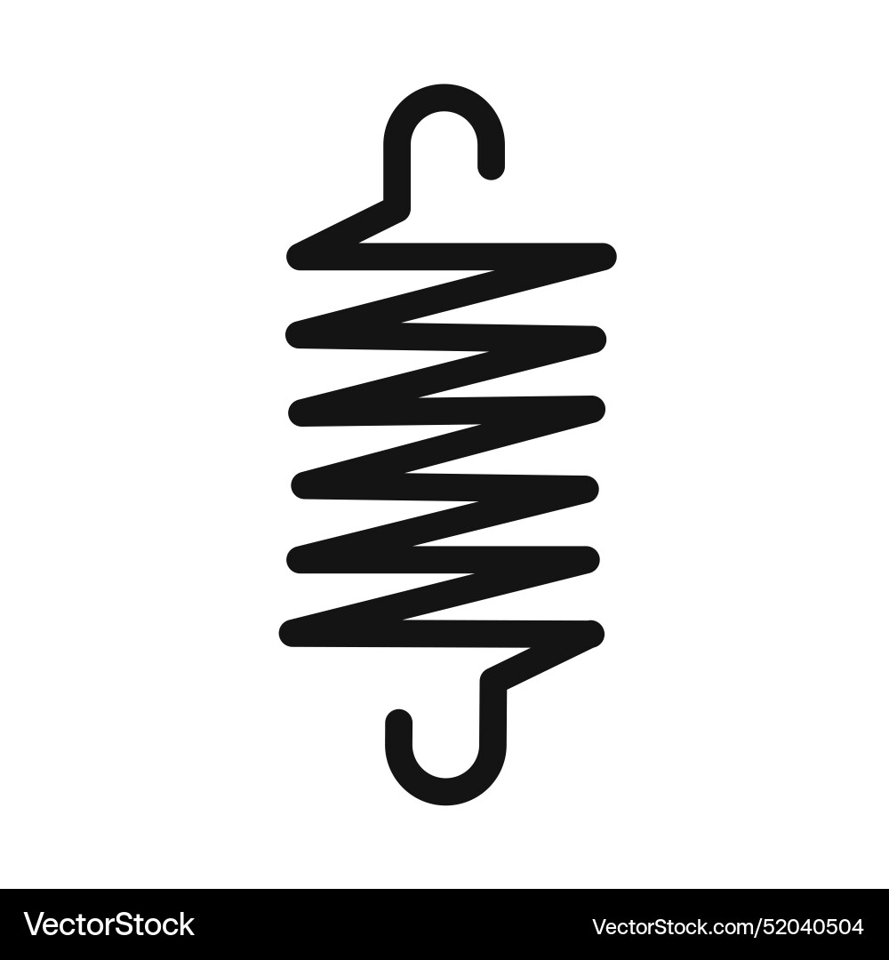 Spring icon black and white sign Royalty Free Vector Image