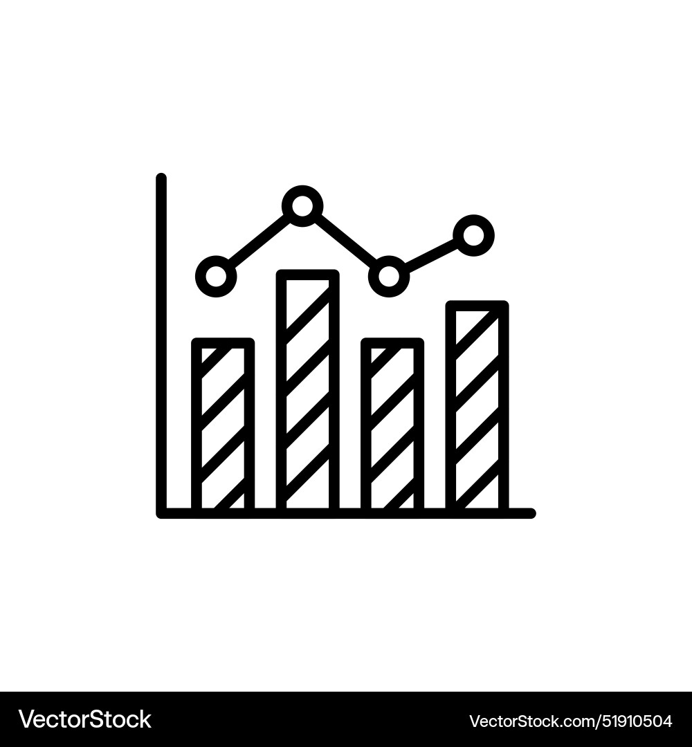 Statistical chart icon ideal for data analysis Vector Image