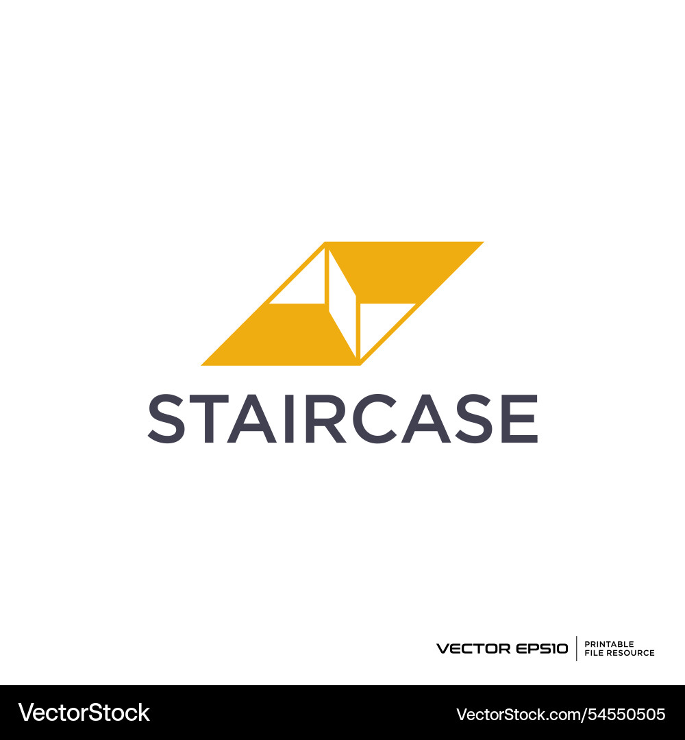 Abstract staircase logo Royalty Free Vector Image