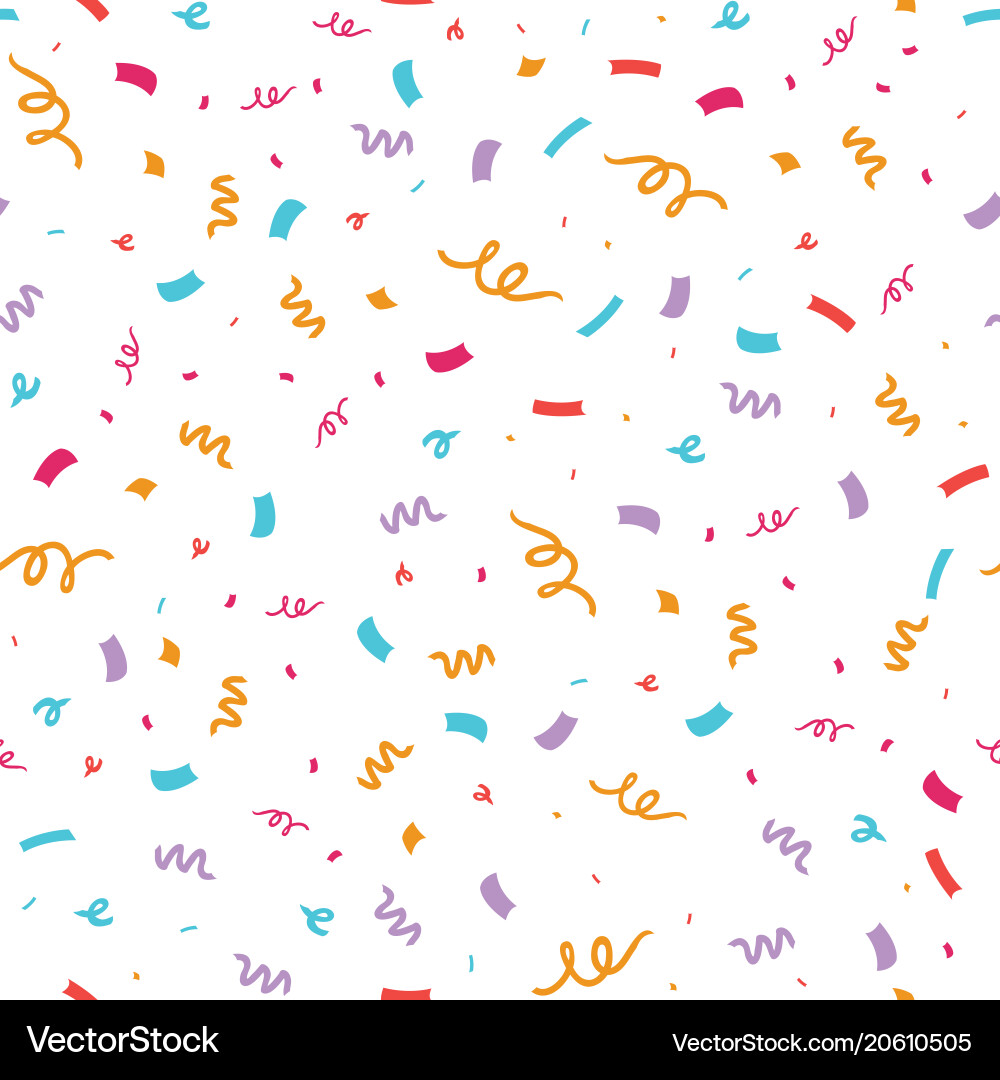 Colorful confetti seamless repeat pattern Vector Image