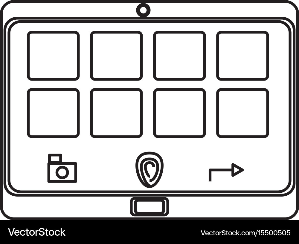 Isolated smart tablet Royalty Free Vector Image