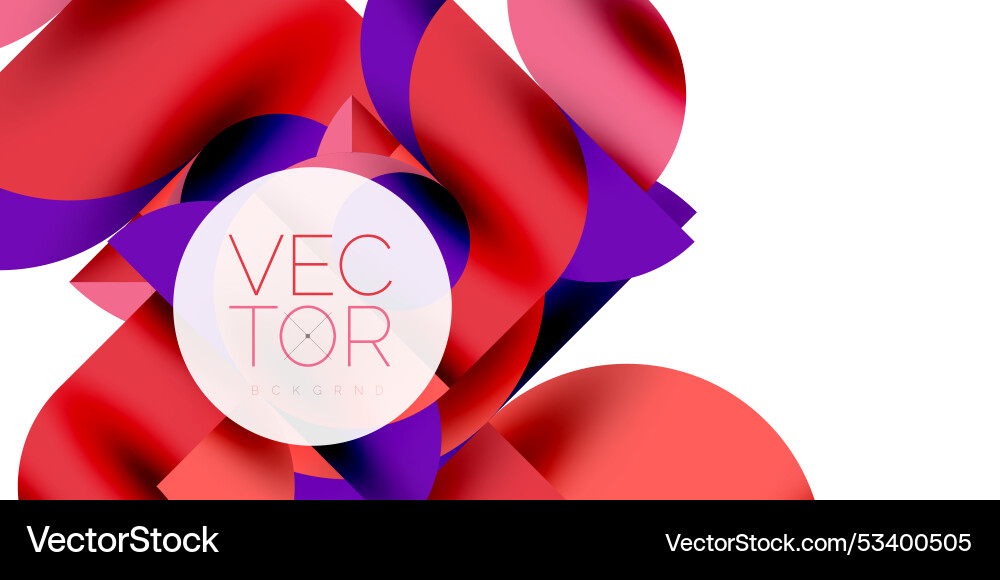 Tech minimal circular shapes geometric art Vector Image