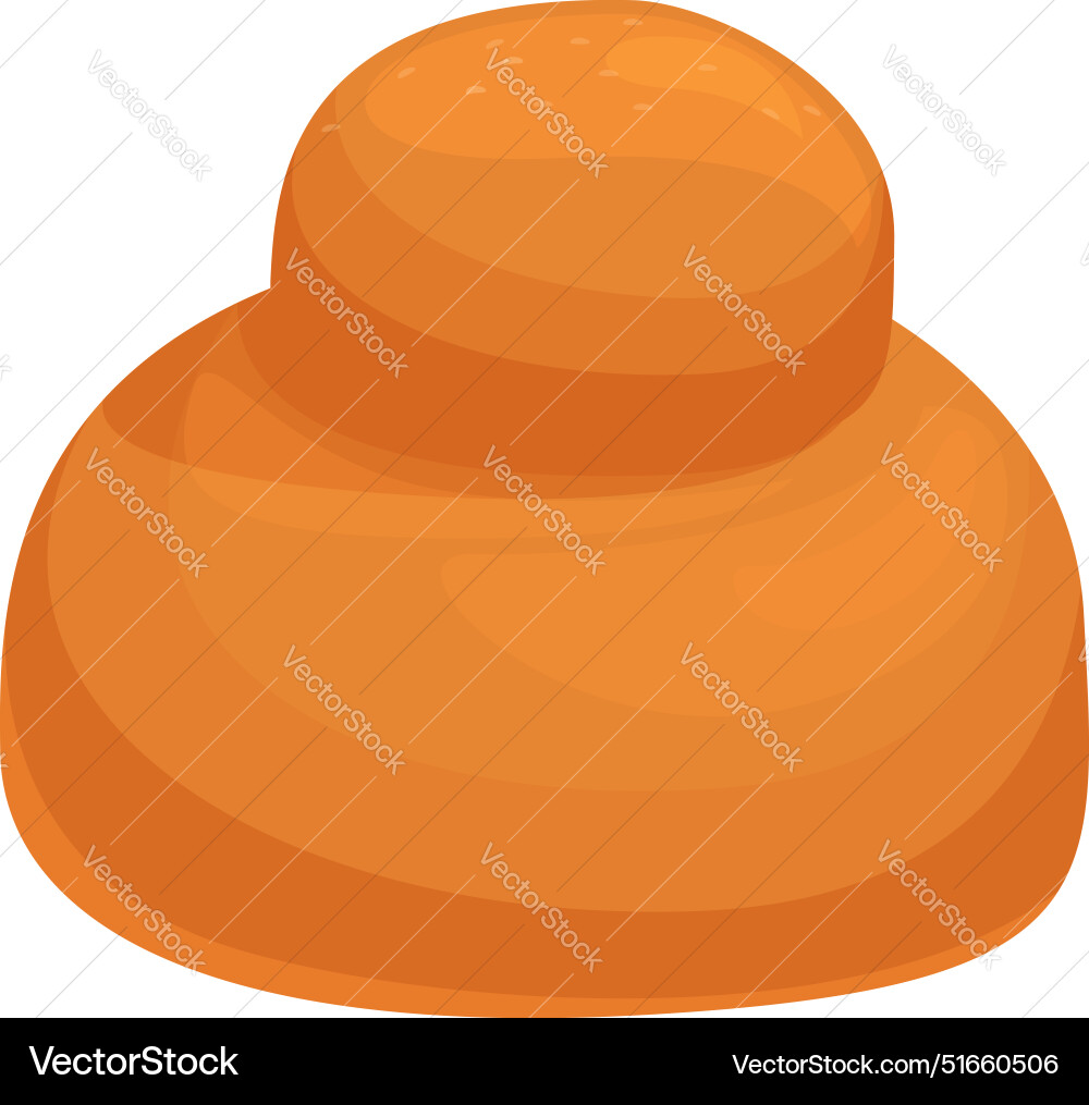 Appetizing bun with a ruddy top is isolated on a Vector Image