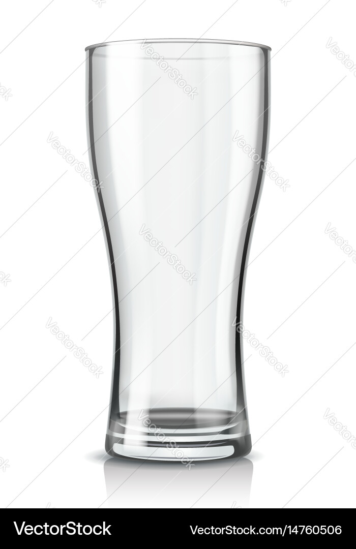 Beer glass empty Royalty Free Vector Image - VectorStock