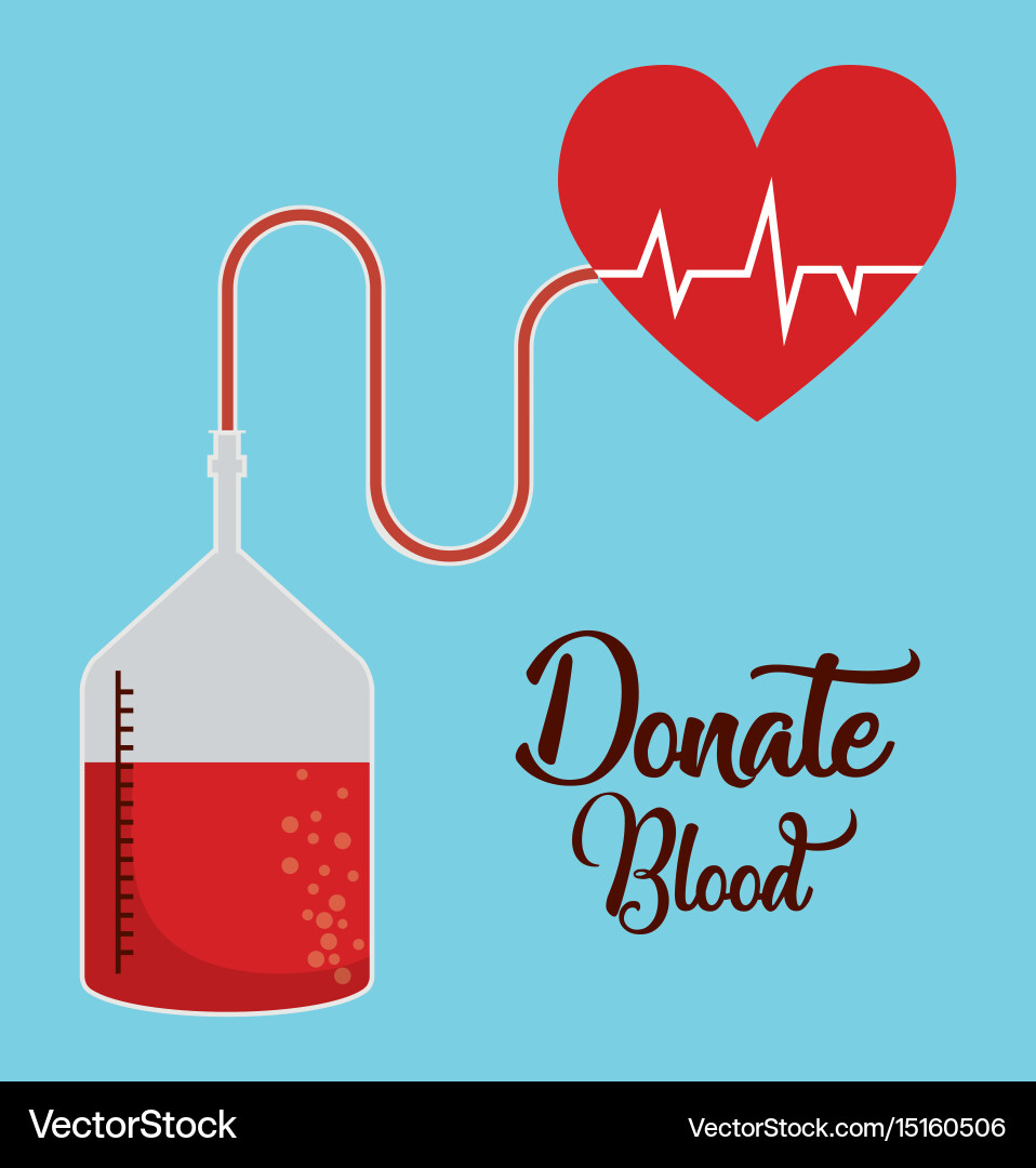 Blood donation design Royalty Free Vector Image