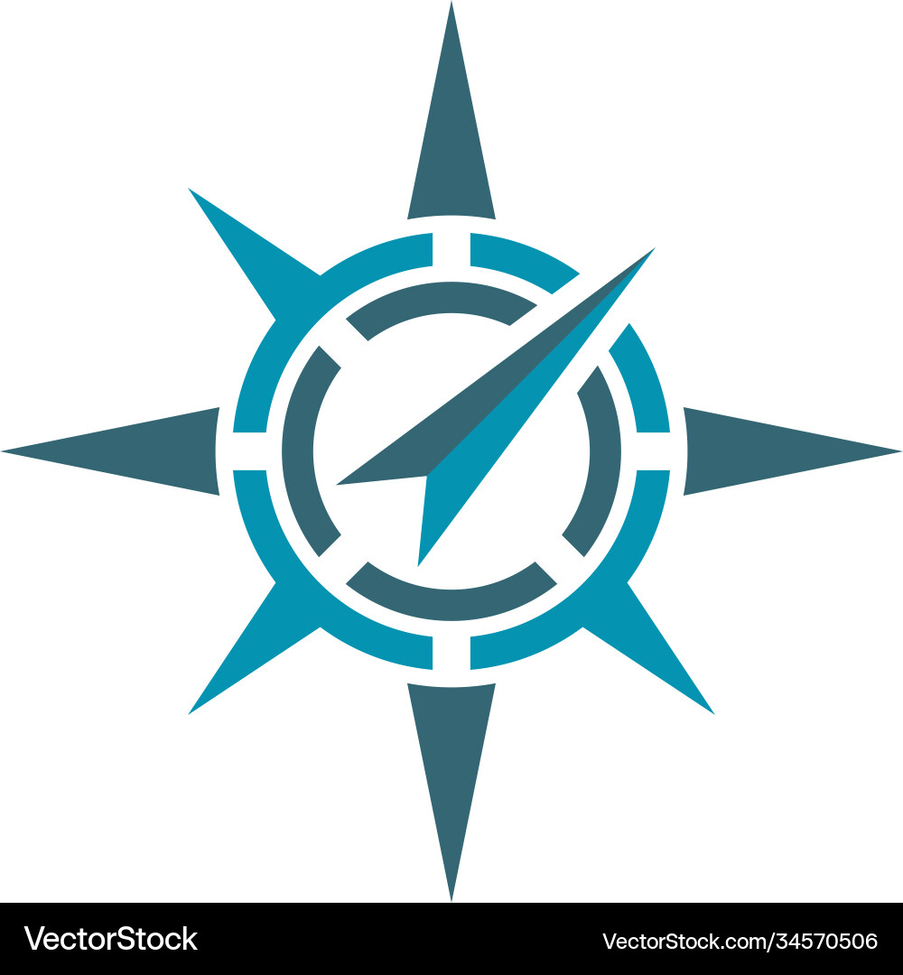 Compass logo template Royalty Free Vector Image