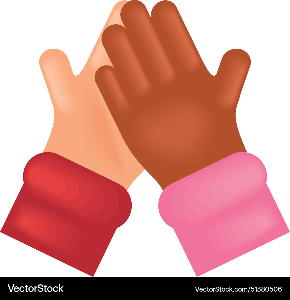 Hands up greeting hi Royalty Free Vector Image