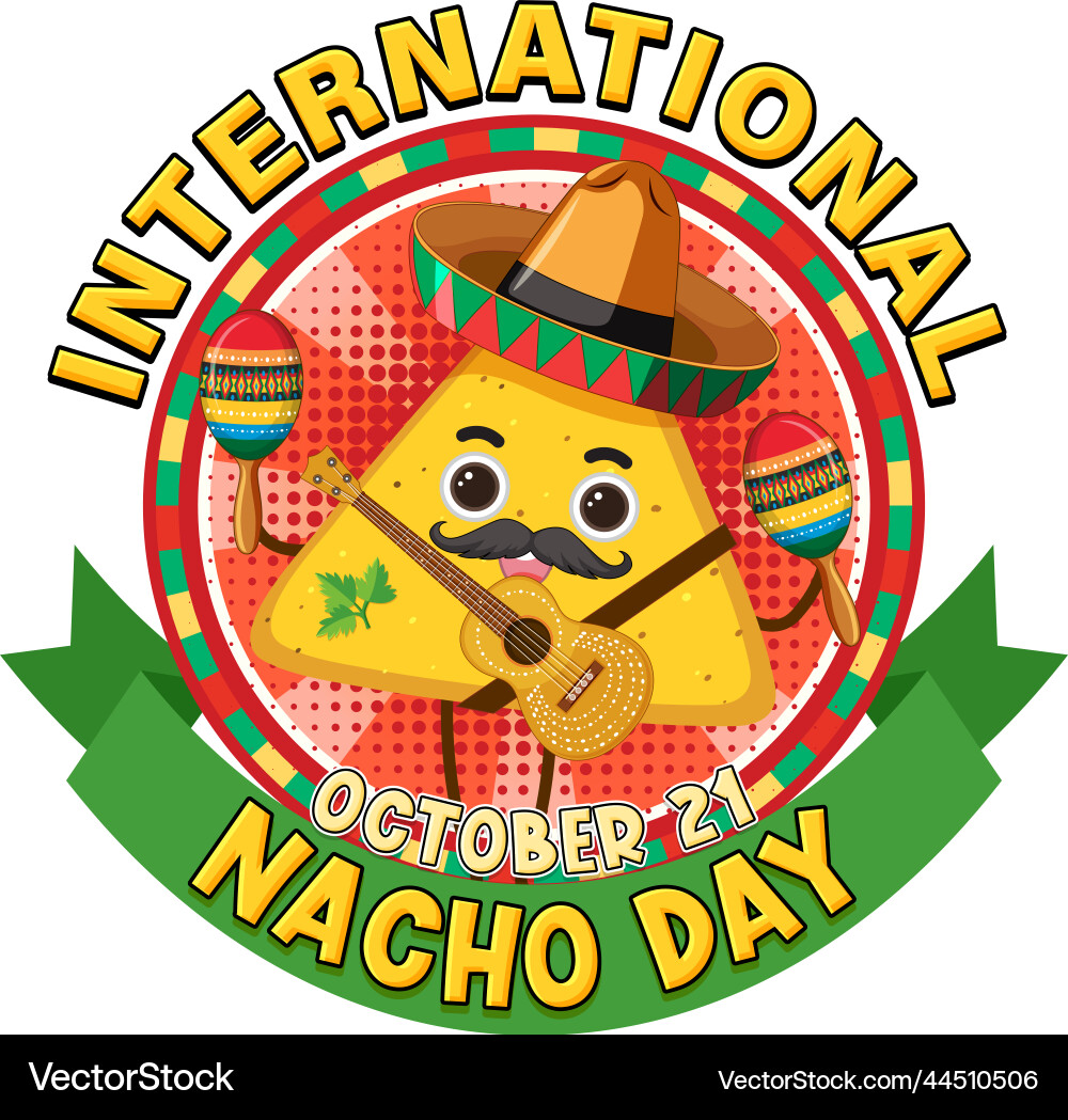 International nacho day banner design Royalty Free Vector