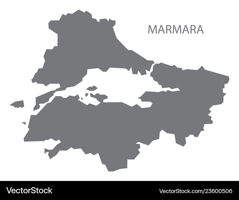 Marmara turkey map grey Royalty Free Vector Image