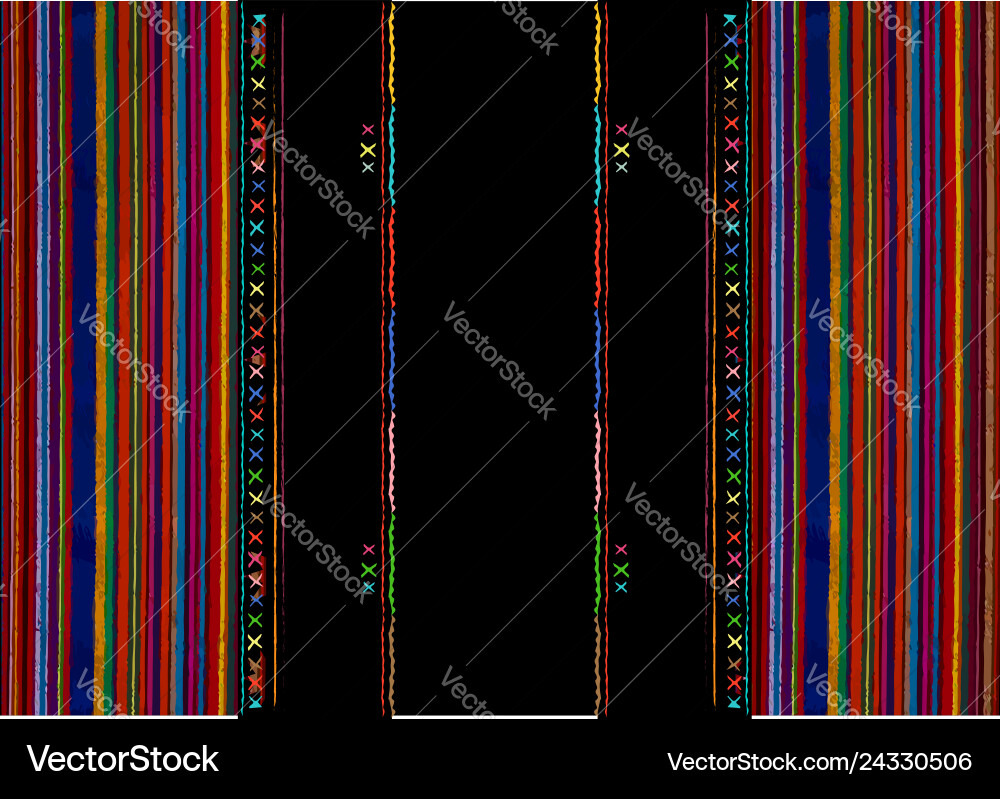 Mexican Tribal Embroidery Pattern Royalty Free Vector Image