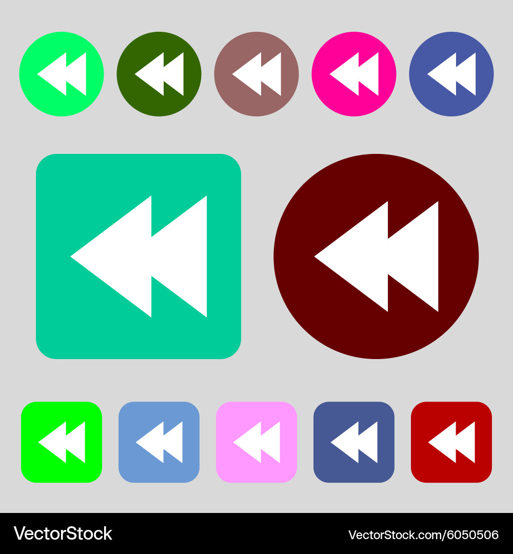 Multimedia sign icon player navigation symbol 12 Vector Image