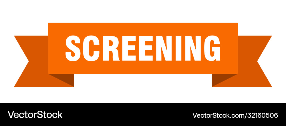 Screening ribbon isolated band sign Royalty Free Vector