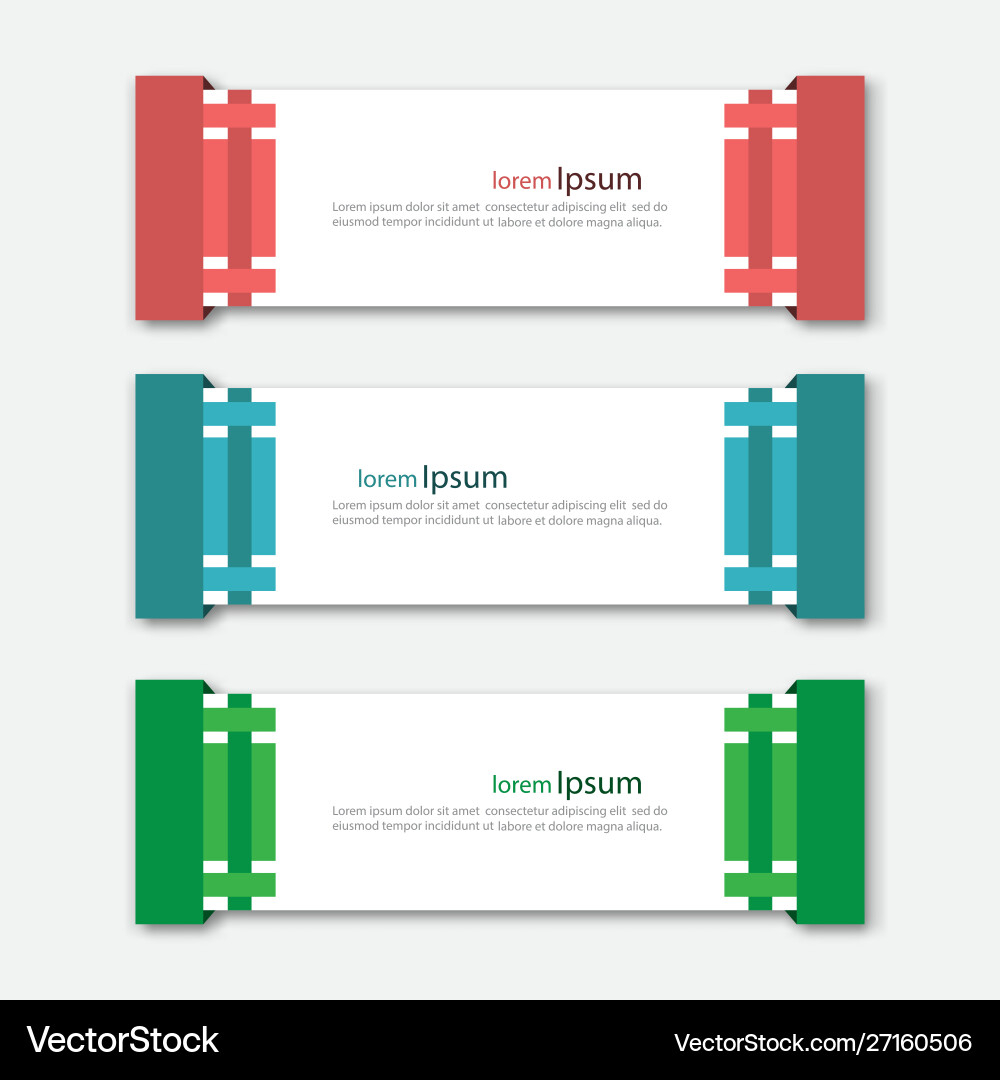 Set abstract design banner template Royalty Free Vector