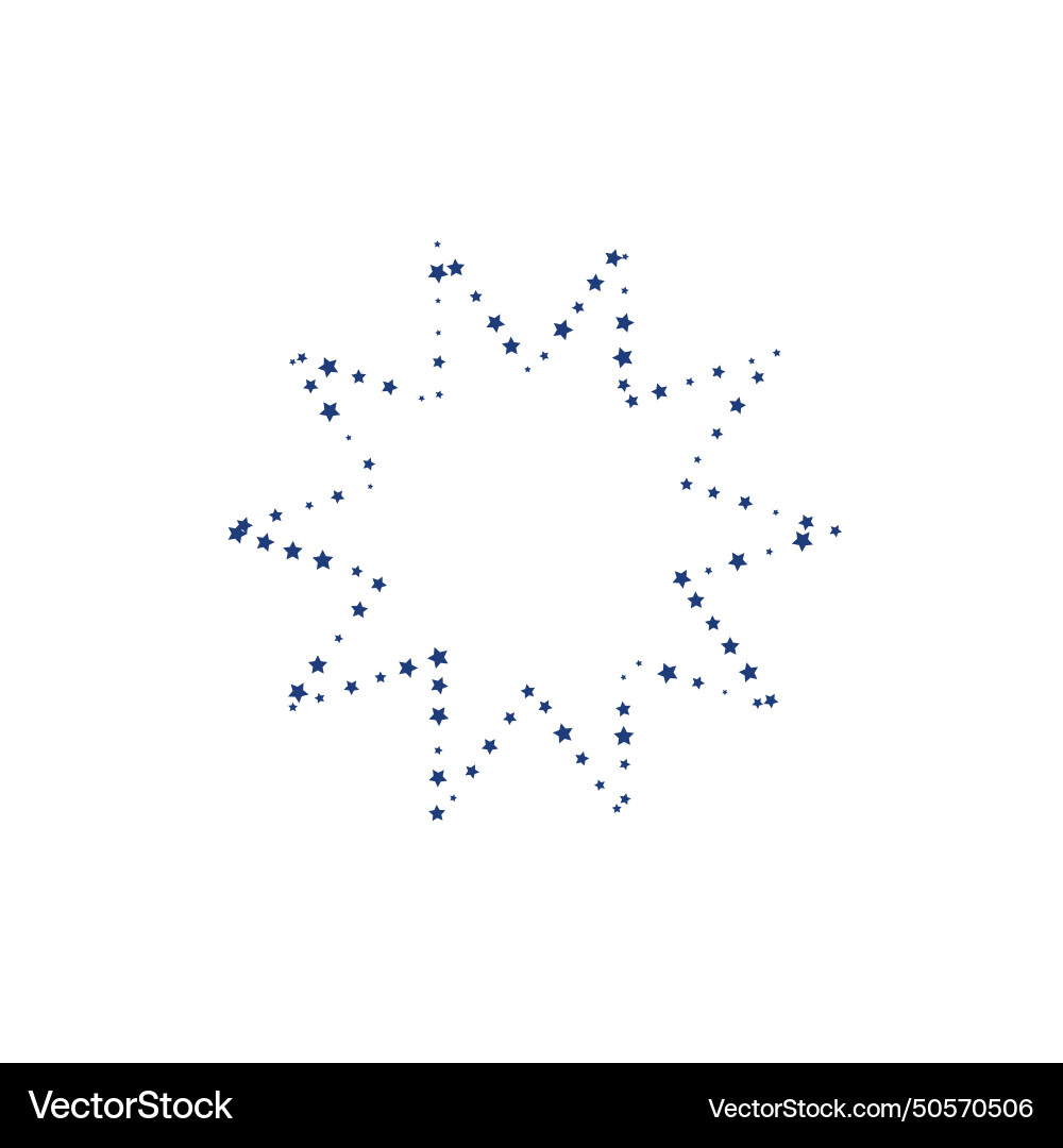 Star brush random size of stars Royalty Free Vector Image