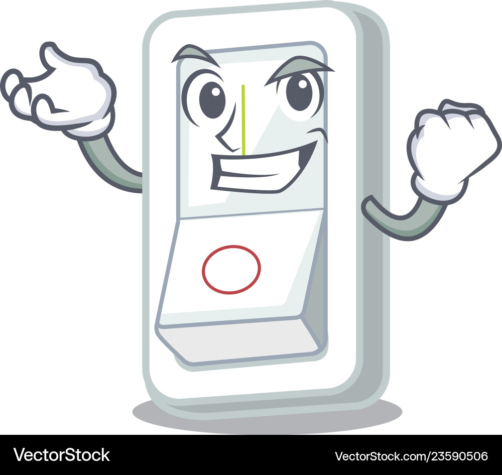 Successful light switch attaches the character Vector Image