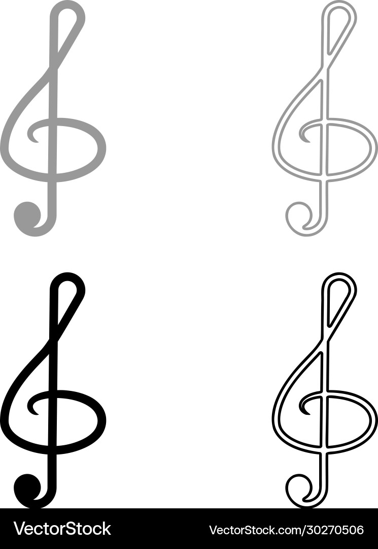 Treble Clef Outline