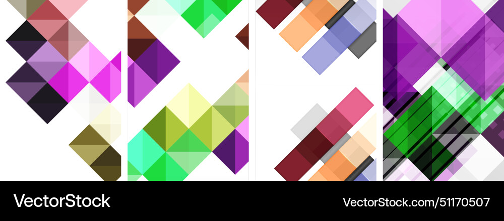 A collage of colorful squares on white Royalty Free Vector