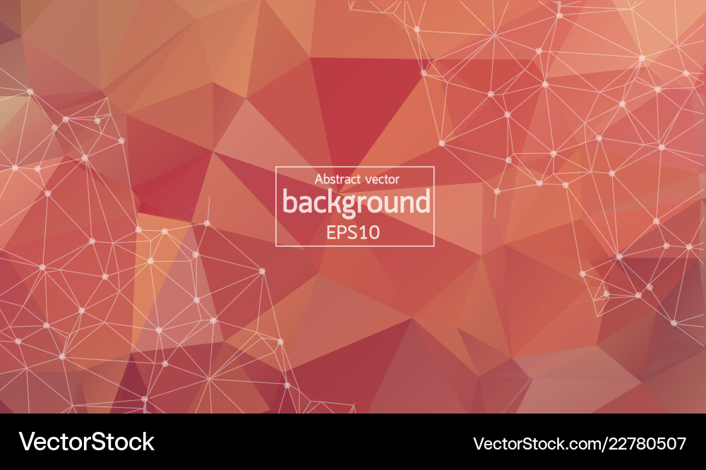 Abstract red geometric polygonal background Vector Image