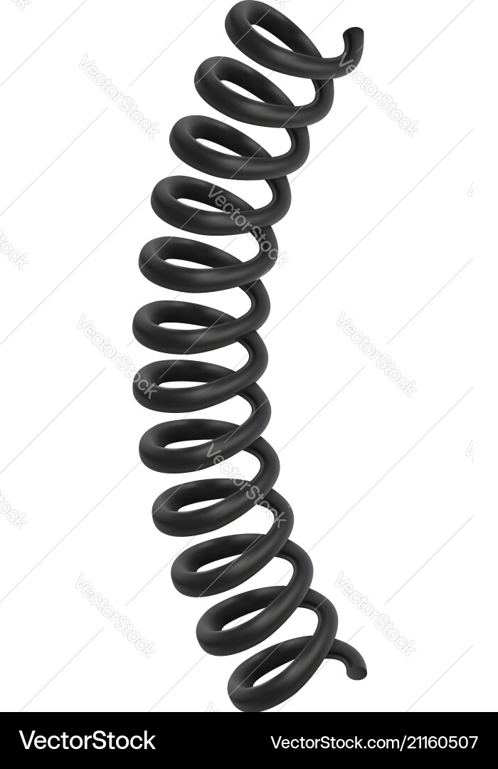 Black telephone cable mockup realistic style Vector Image
