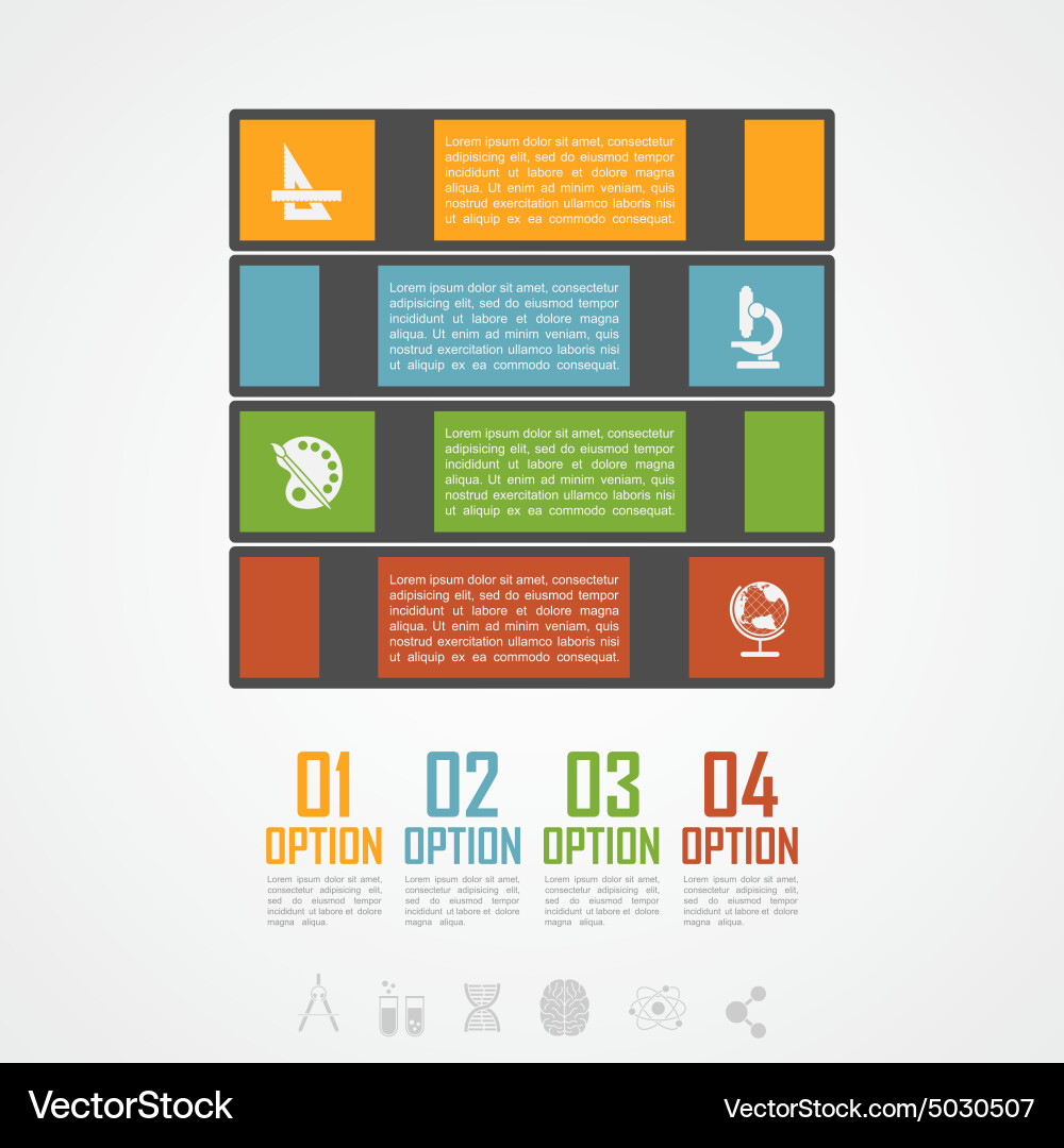 Books stack infographic Royalty Free Vector Image