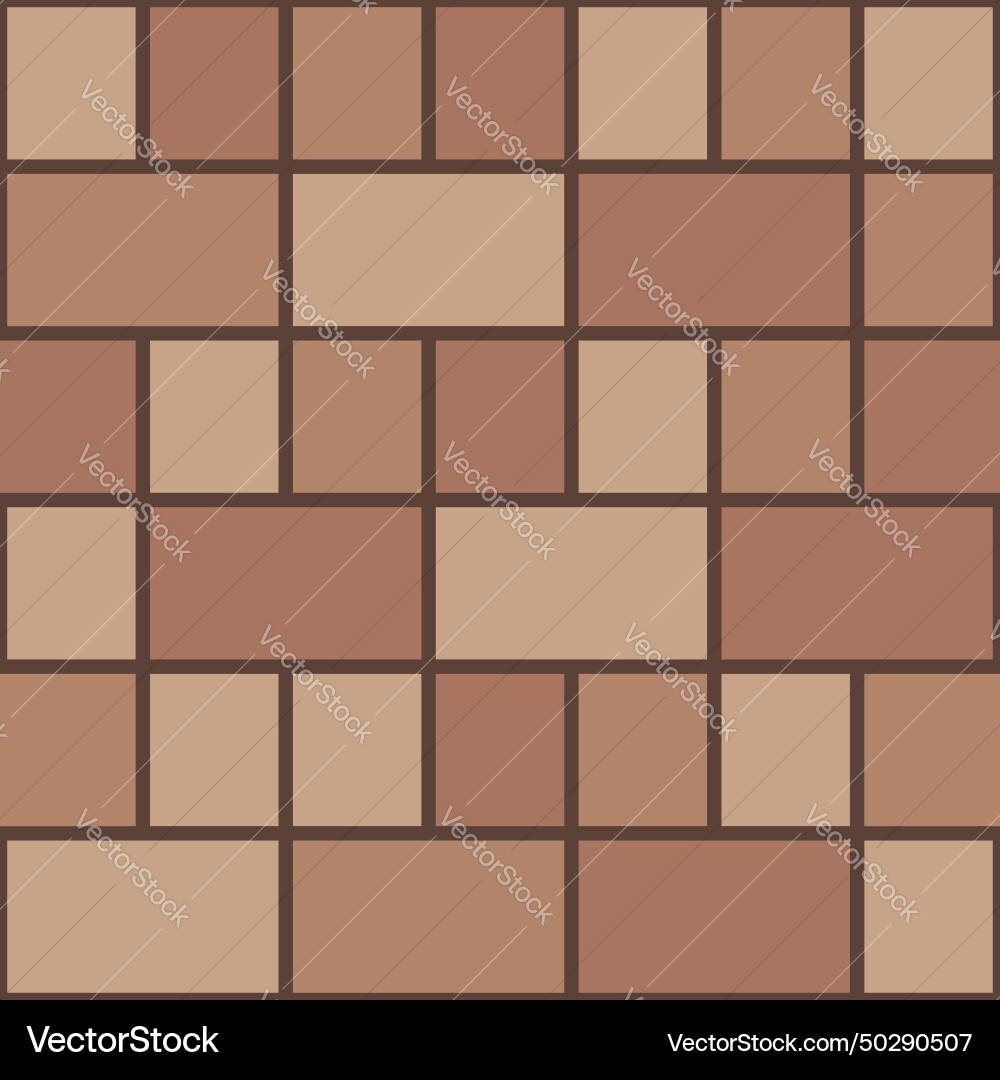 Brown slate road pavement pattern top view layout Vector Image