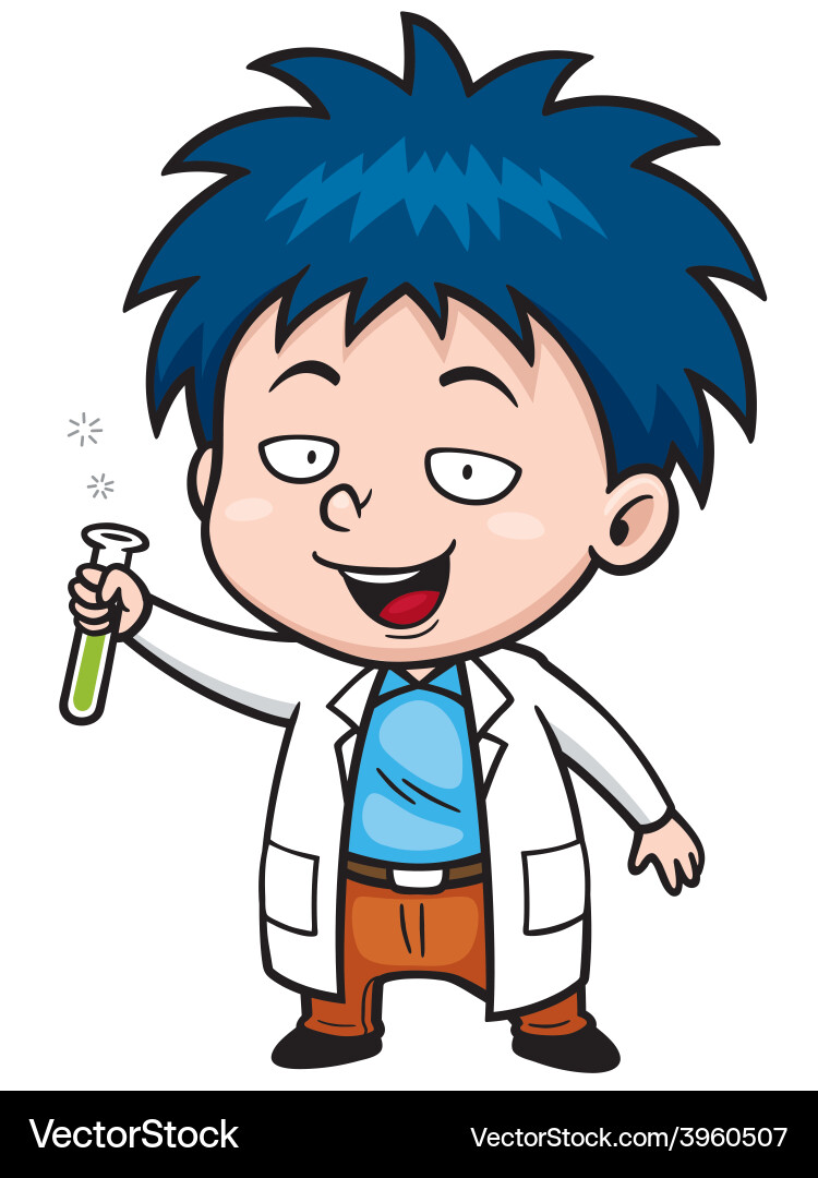 Cartoon Scientist Character Royalty Free Vector Image
