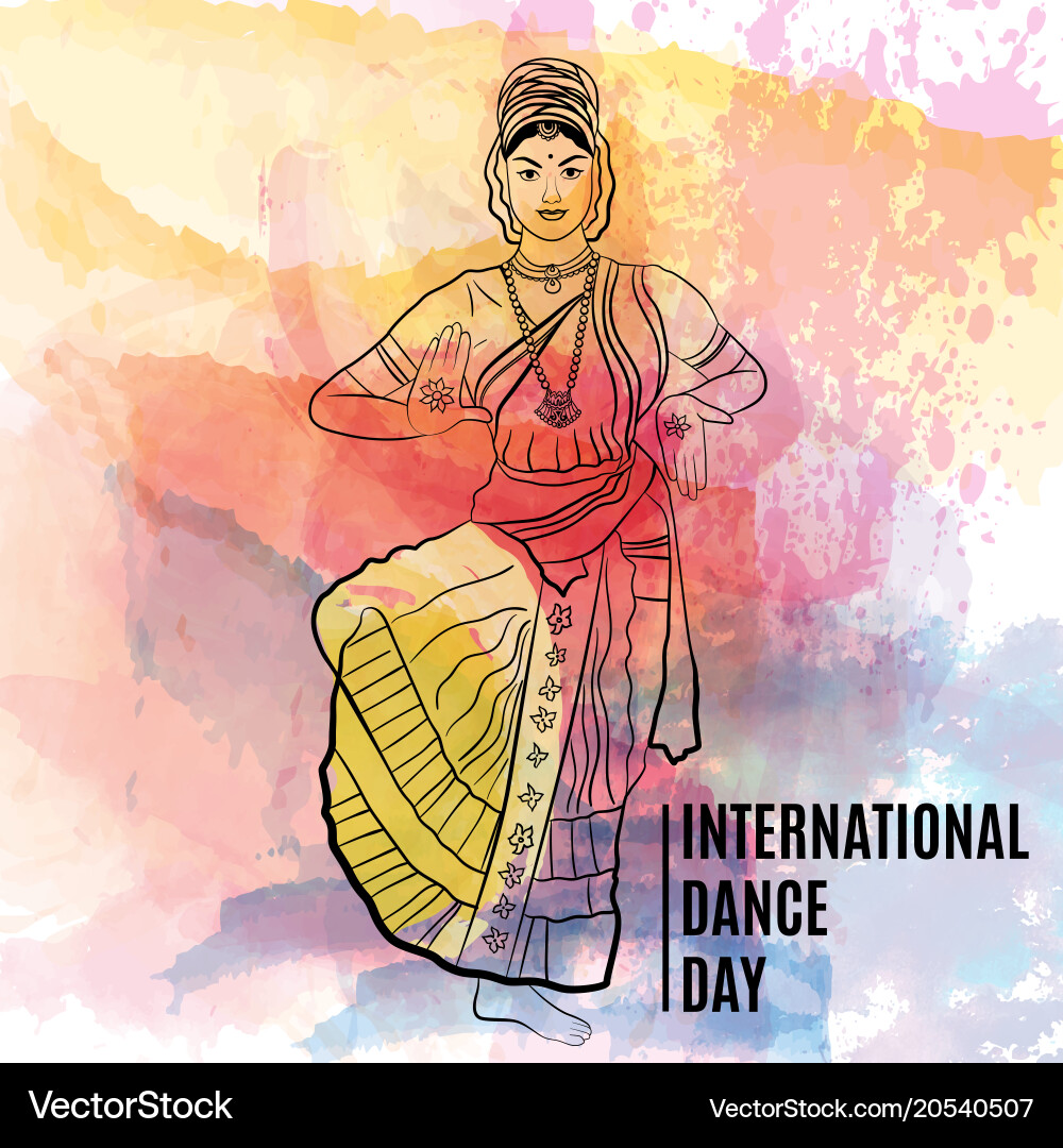 Creative abstract for world dance day Royalty Free Vector
