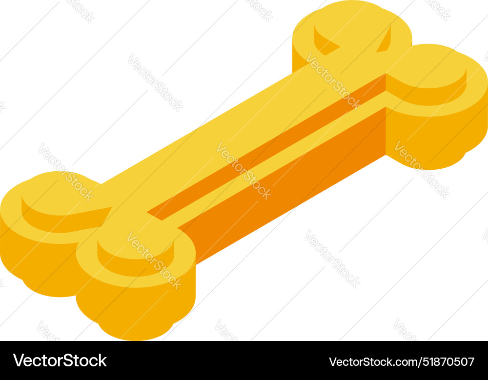 Golden bone floating in the air with a slight Vector Image