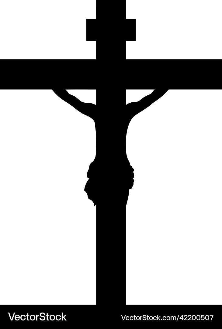 Jesus christ on the cross Royalty Free Vector Image