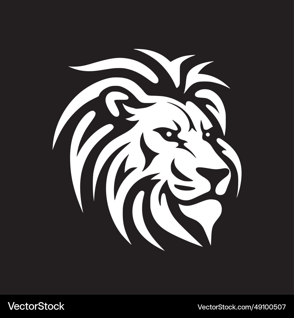 Lion - black and white isolated icon Royalty Free Vector