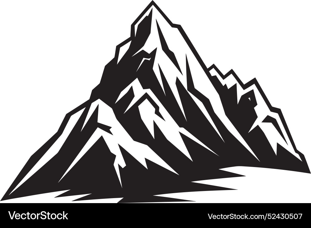 Obsidian summit mountain vistascape Royalty Free Vector