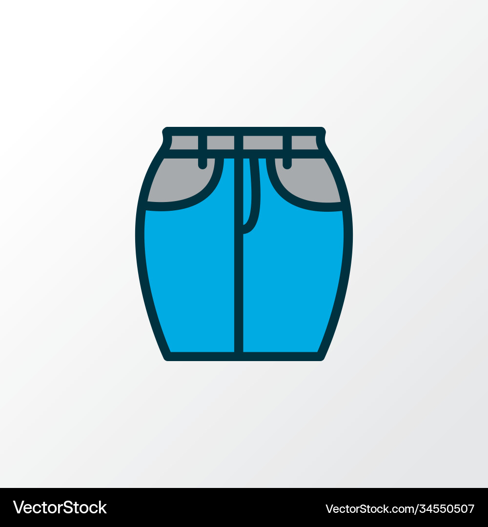 Short skirt icon colored line symbol premium Vector Image