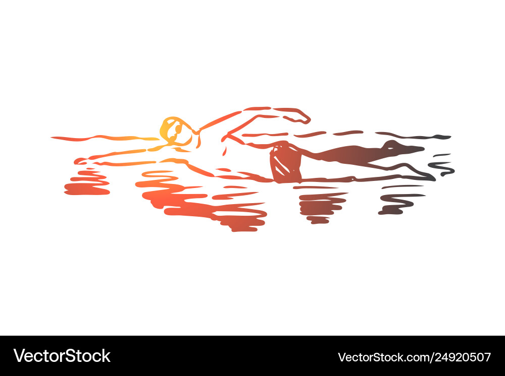 Swimming pool sport water swimmer Royalty Free Vector Image