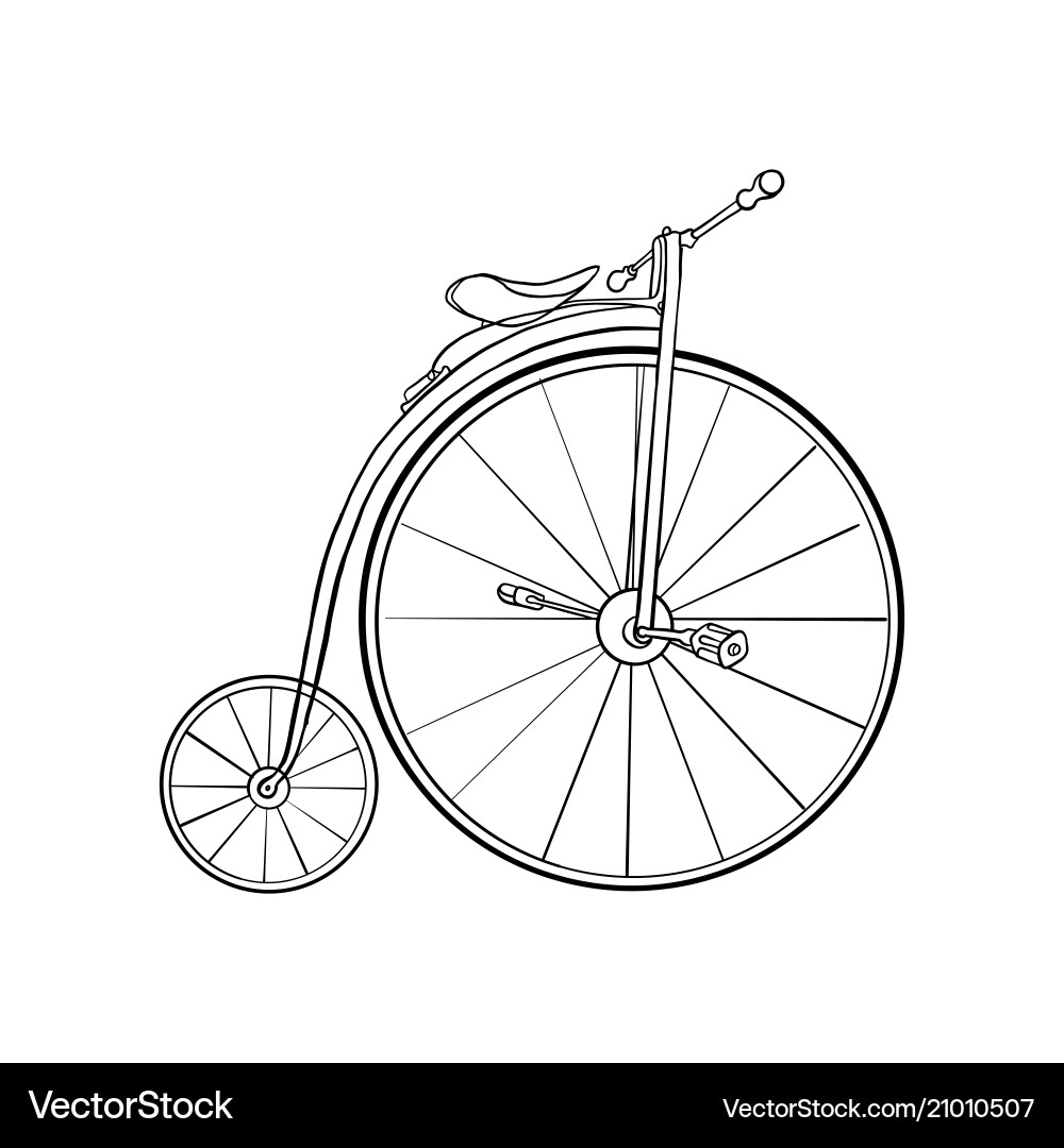 Vintage bicycle Royalty Free Vector Image - VectorStock