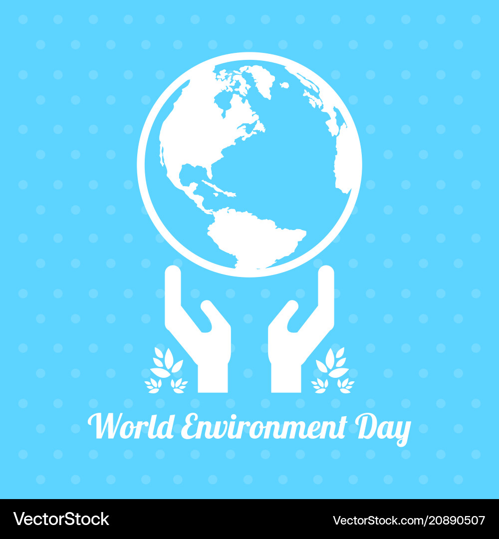 Word environment day with and the Royalty Free Vector Image