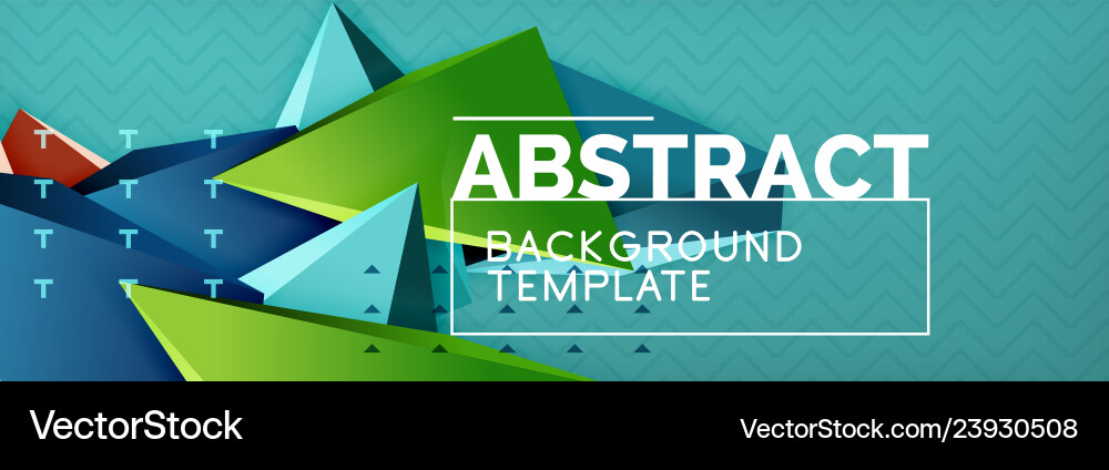 3d triangular shapes abstract background Vector Image