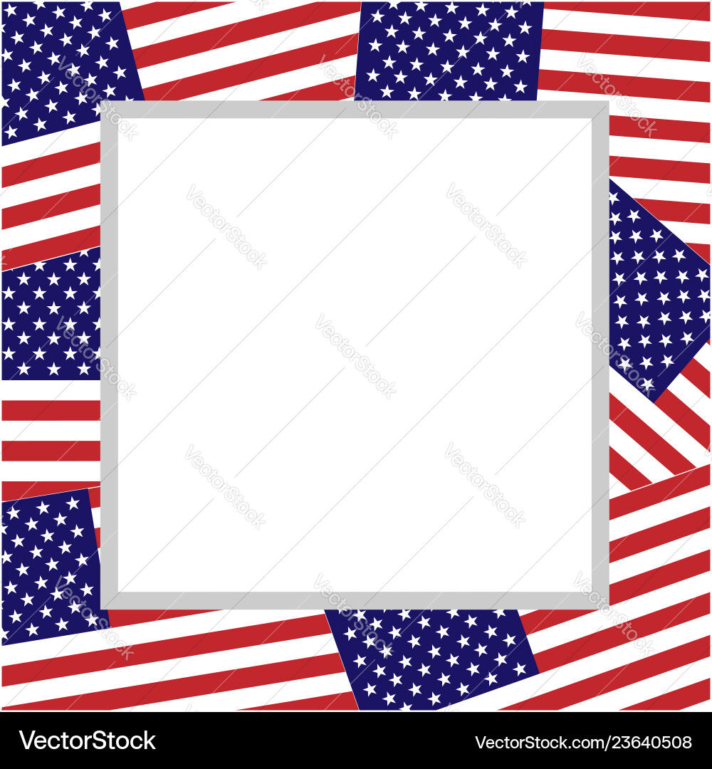 American abstract flag patriotic border Royalty Free Vector