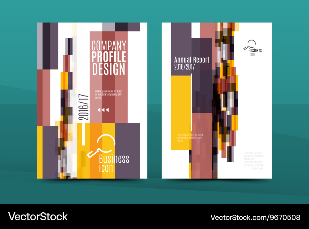 Annual report a4 page cover Royalty Free Vector Image