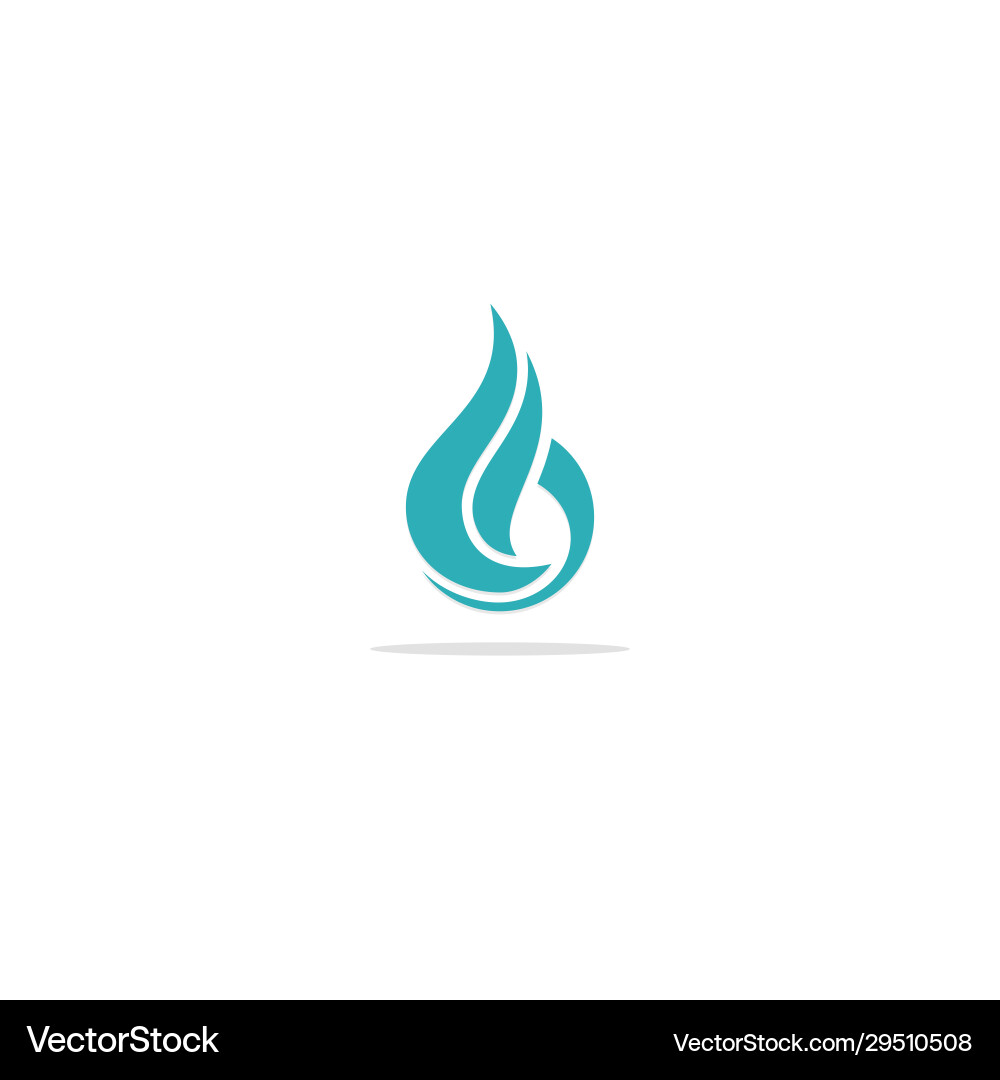 Droplet wave abstract bio logo Royalty Free Vector Image