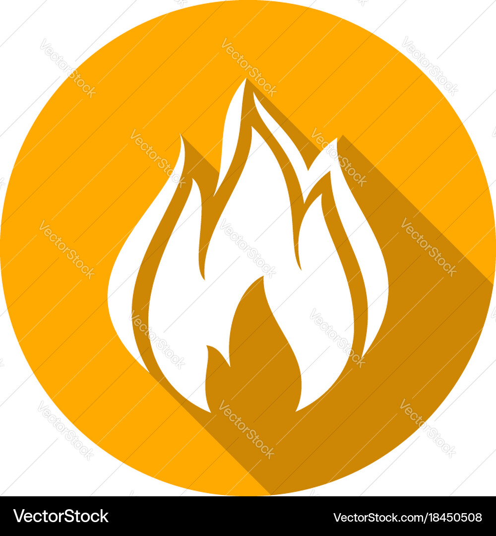 Fire bonfire flame circle shape Royalty Free Vector Image