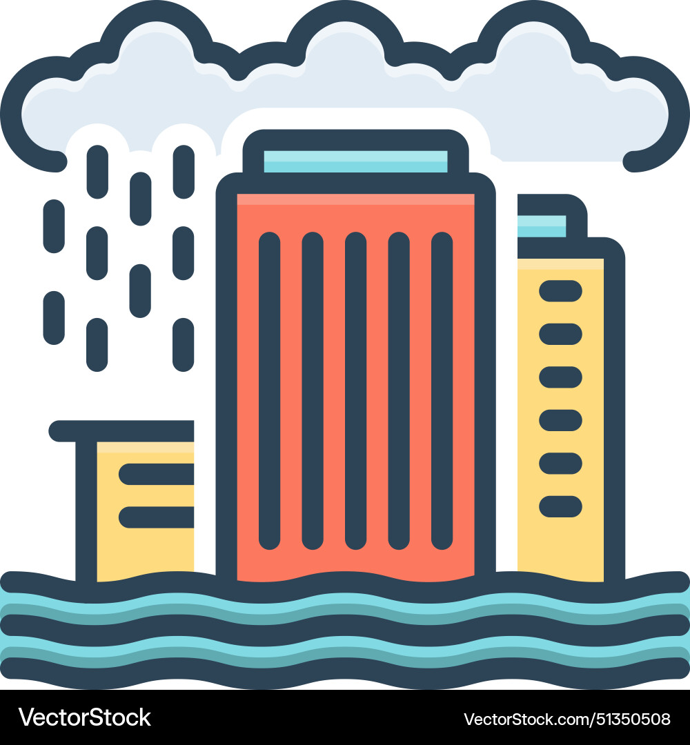 Flooding Royalty Free Vector Image - VectorStock