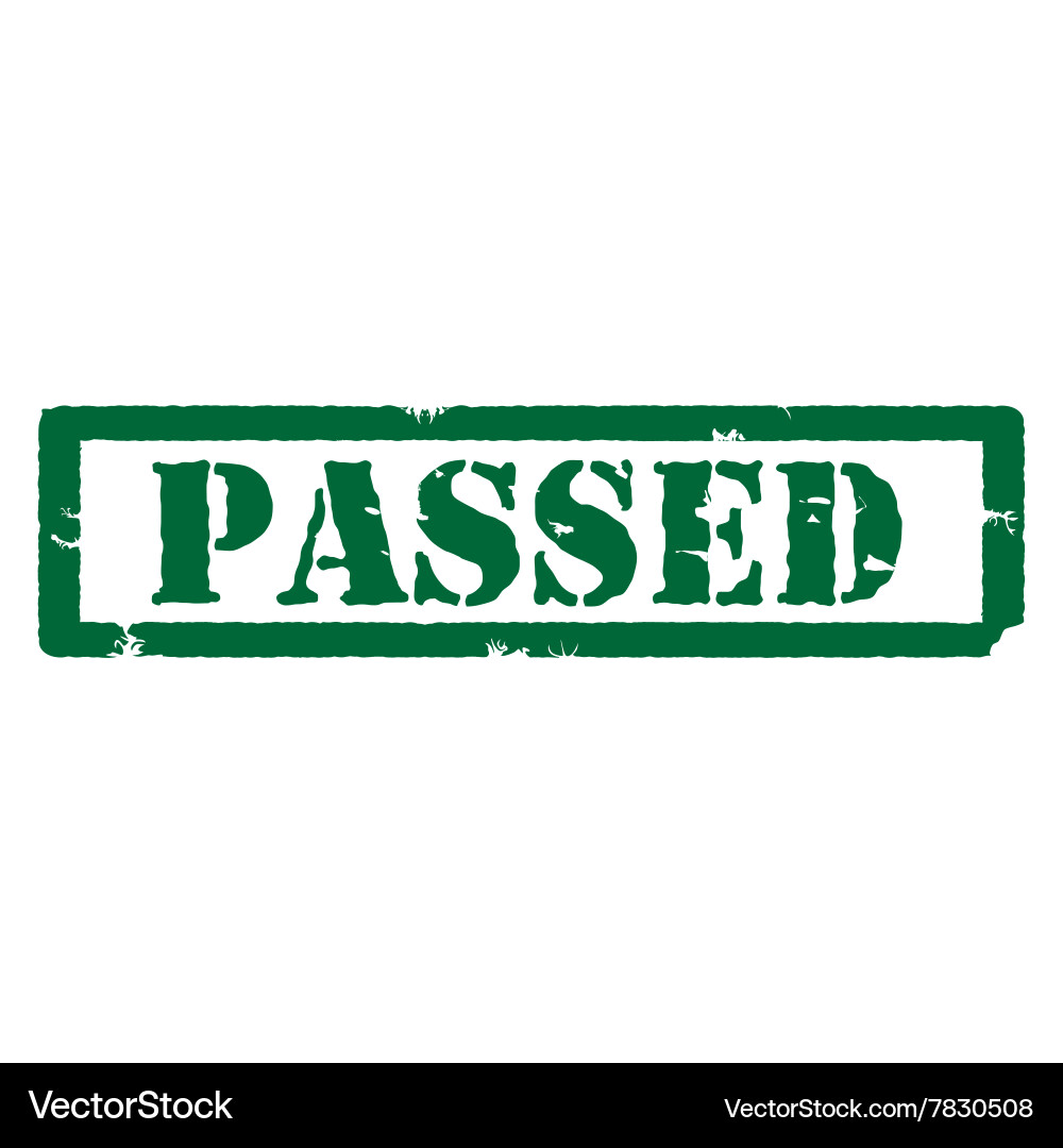 Green stamp passed Royalty Free Vector Image - VectorStock