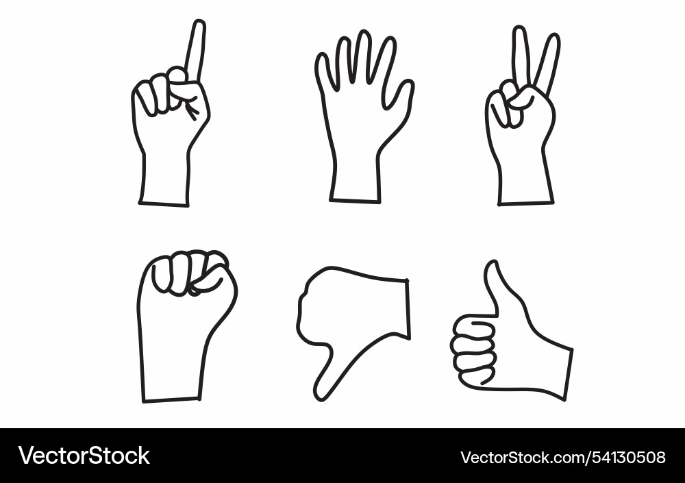 Hand gesture Royalty Free Vector Image - VectorStock