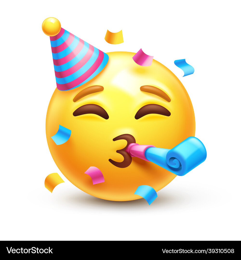 Party Celebration Emoji Royalty Free Vector Image