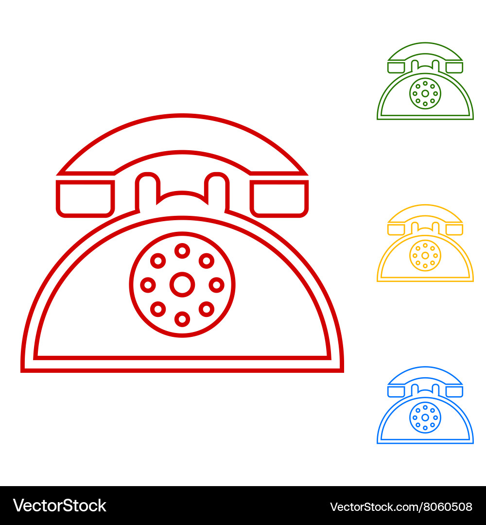 Retro telephone web Royalty Free Vector Image - VectorStock