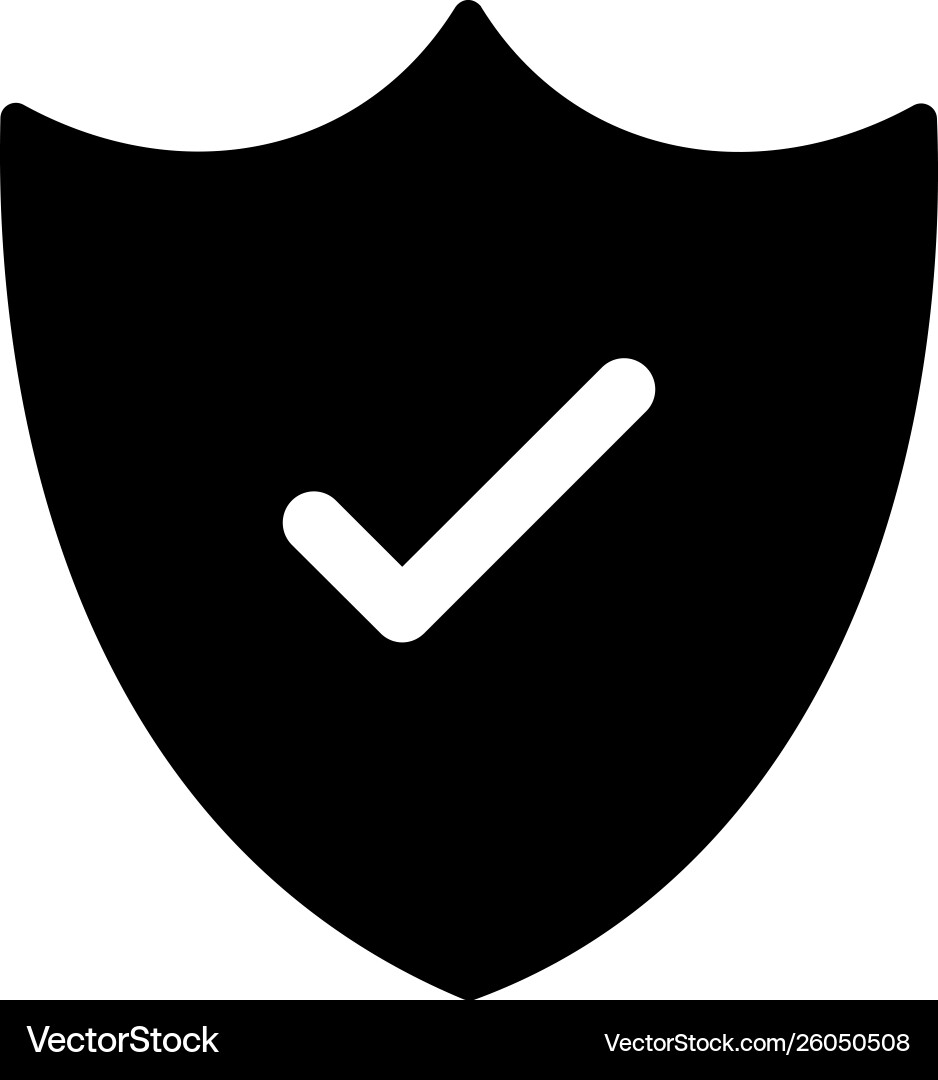 Verified security shield Royalty Free Vector Image
